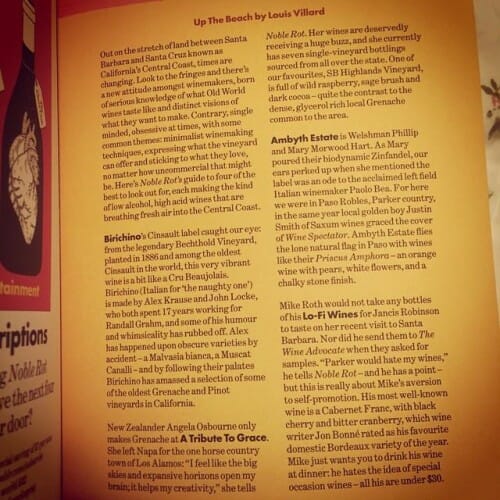 Noble Rot Magazine (UK), Edition 8 - Grace Wine Company